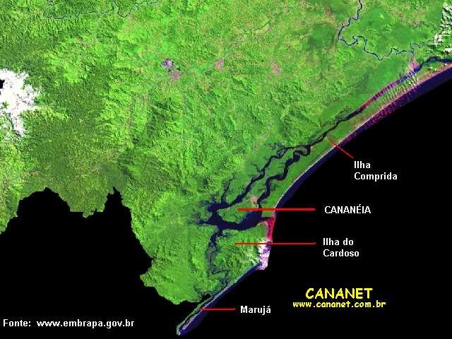 Nossa Viagem A Cananéia: Localização de cananéia