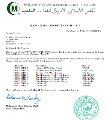 Life Began at 30: Halal Certification for Prostar 100% Whey Protein ...