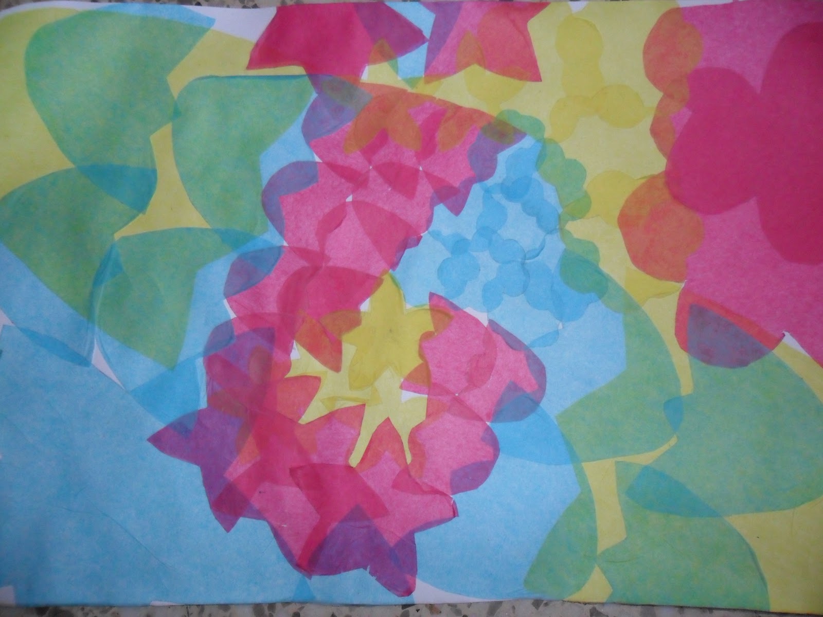 Mi rincón del color: COLLAGE CON PAPEL DE SEDA