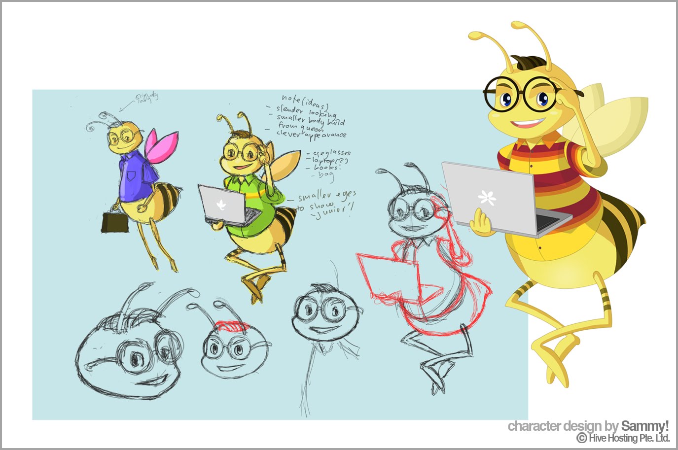 * the artbook of sammy!: Queen Bee Character Design ( plus others! )