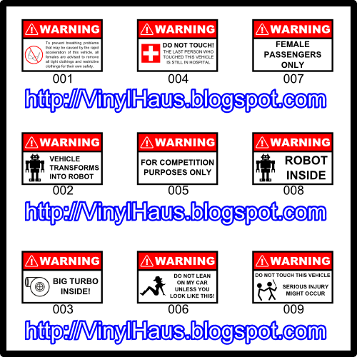 Buy Stickers - Online Store: Funny Warning Stickers
