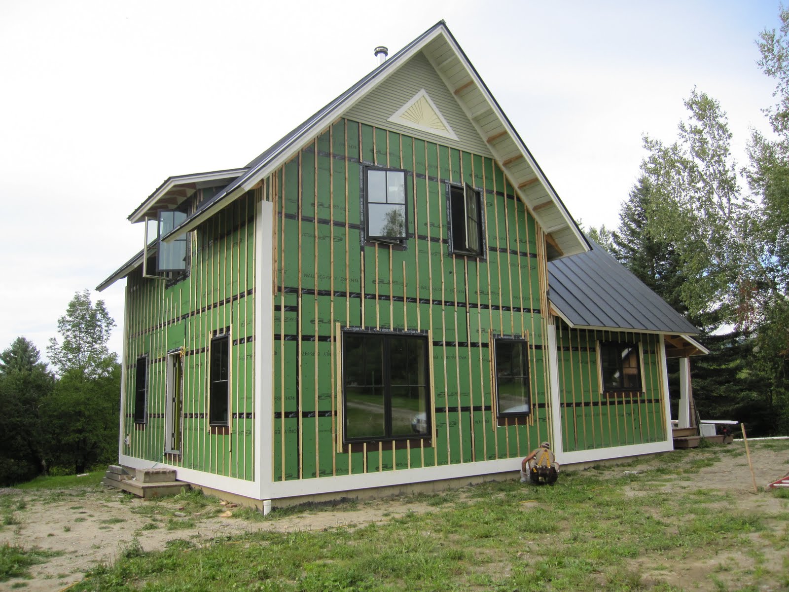 House: Initial siding work