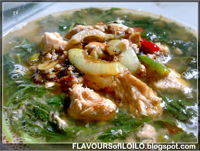 Sinigang na fried (canned) pink salmon