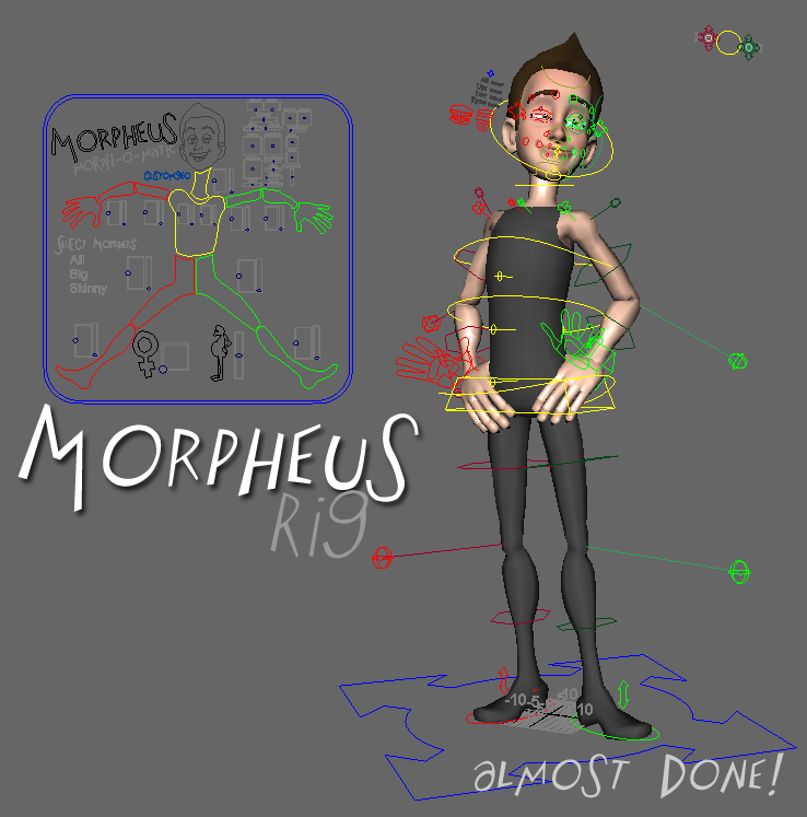 Transformer le rig de Morpheus en femme - Changer les cheveux par ...