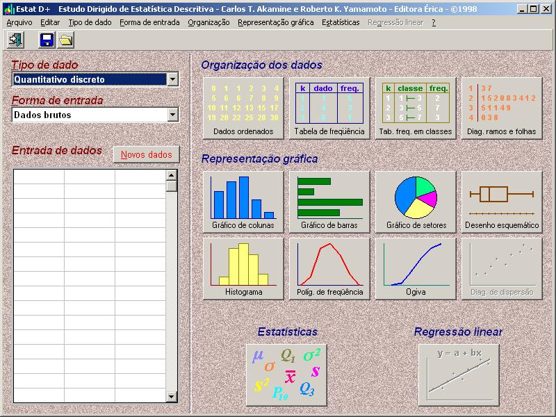 SOS Engenheiro: Estat D+ Software de Estatística Descritiva