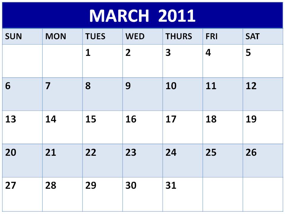 printable monthly calendar 2011 canada