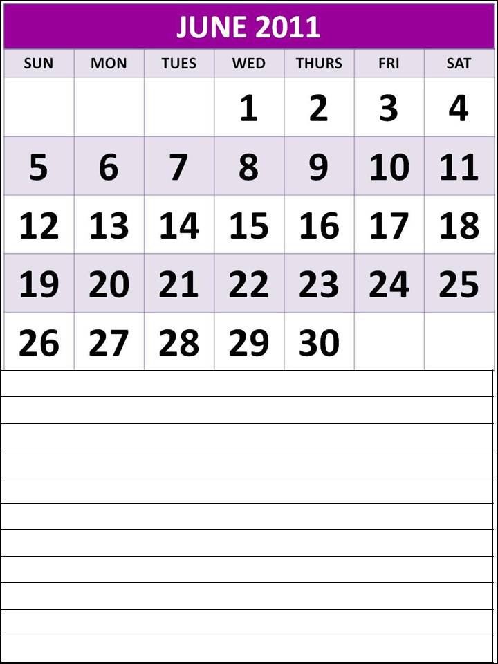yearly calendar 2011