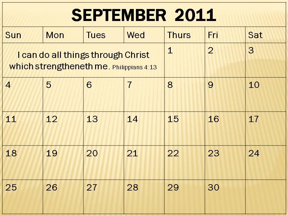 Alex Morgan Style: blank september 2011 calendar