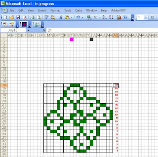 ChemKnits: How to Make a Knitting Chart in Excel (Part 3 - Sharing Your ...