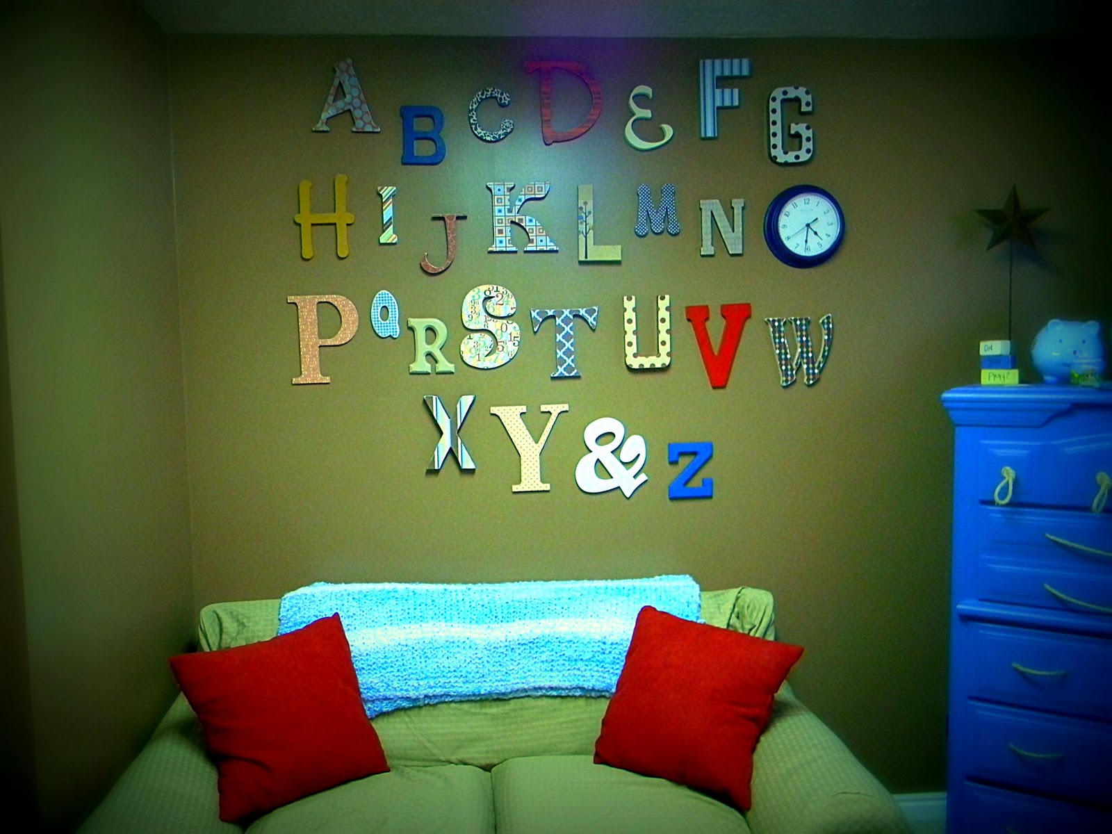 A mommy's life...with a touch of YELLOW: Little "M"s ABC Wall