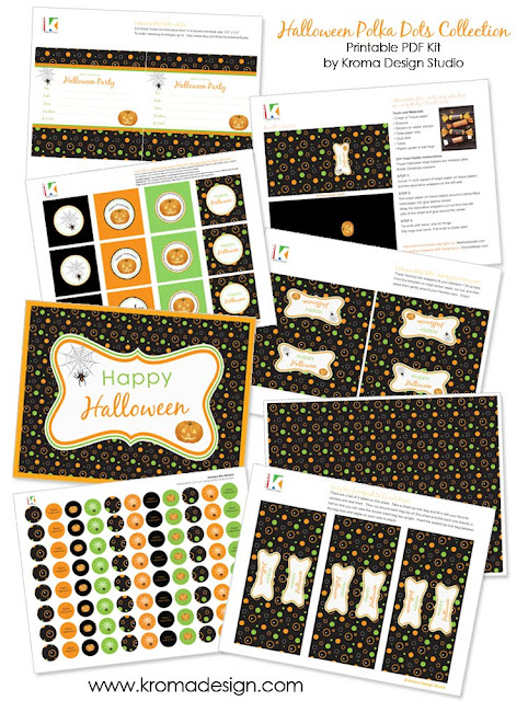 Holiday Fun: Halloween Polka Dots Collection - DIY Printable Kit ...