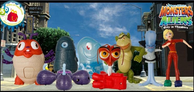 McDonalds Monsters vs Aliens Toys 2009 | Toy Alert