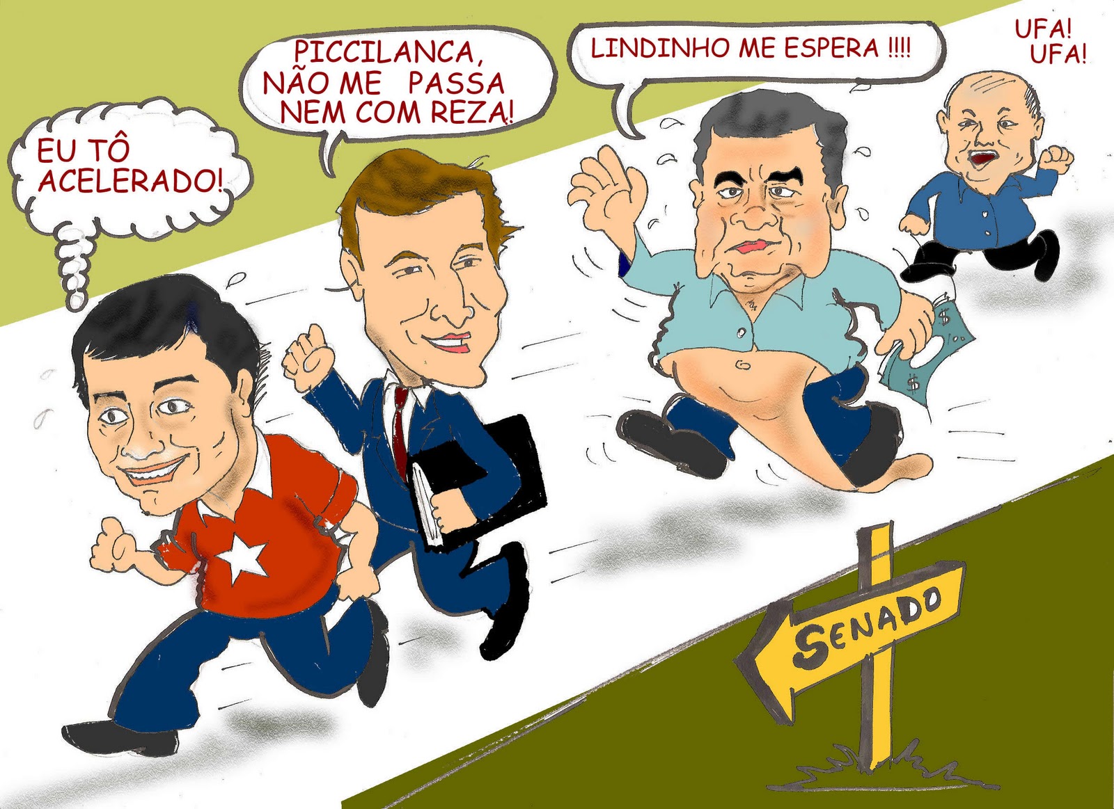 ZEL TOTAL : CORRIDA PELO SENADO - A RETA FINAL - CHARGE
