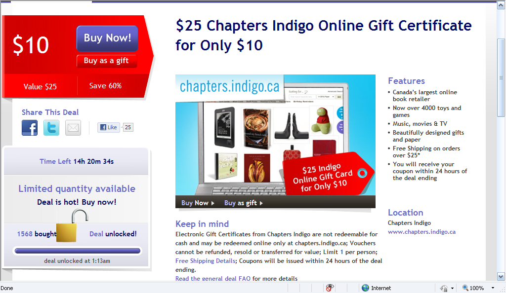 Chapters Gift Card
