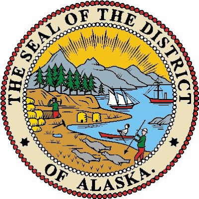 FLAGS AND COAT OF ARMS: USA,ALASKA STATE