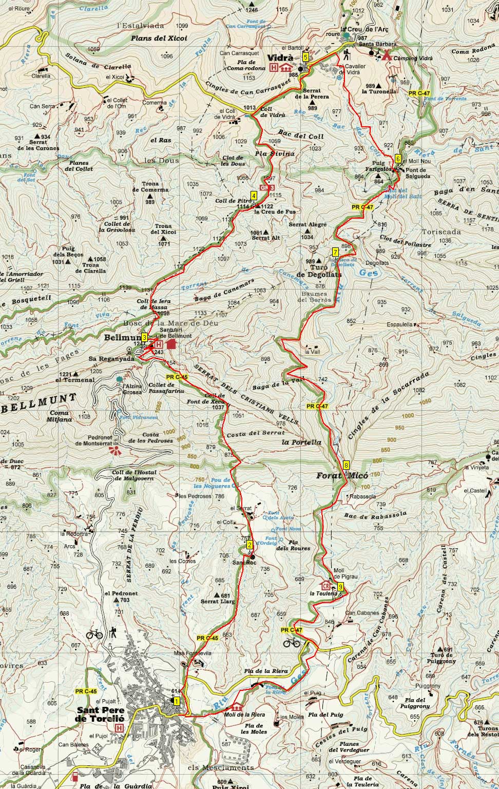 TROTACAMINOS trekking&route66: SANT PERE DE TORELLO, BELMUNT, VIDRA ...