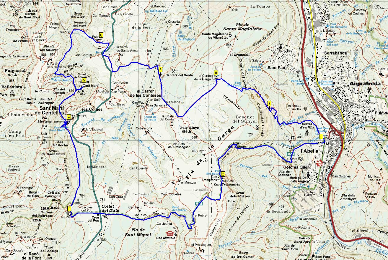 TROTACAMINOS trekking&route66: L´ABELLA, SANT MARTI DE CENTELLES ...