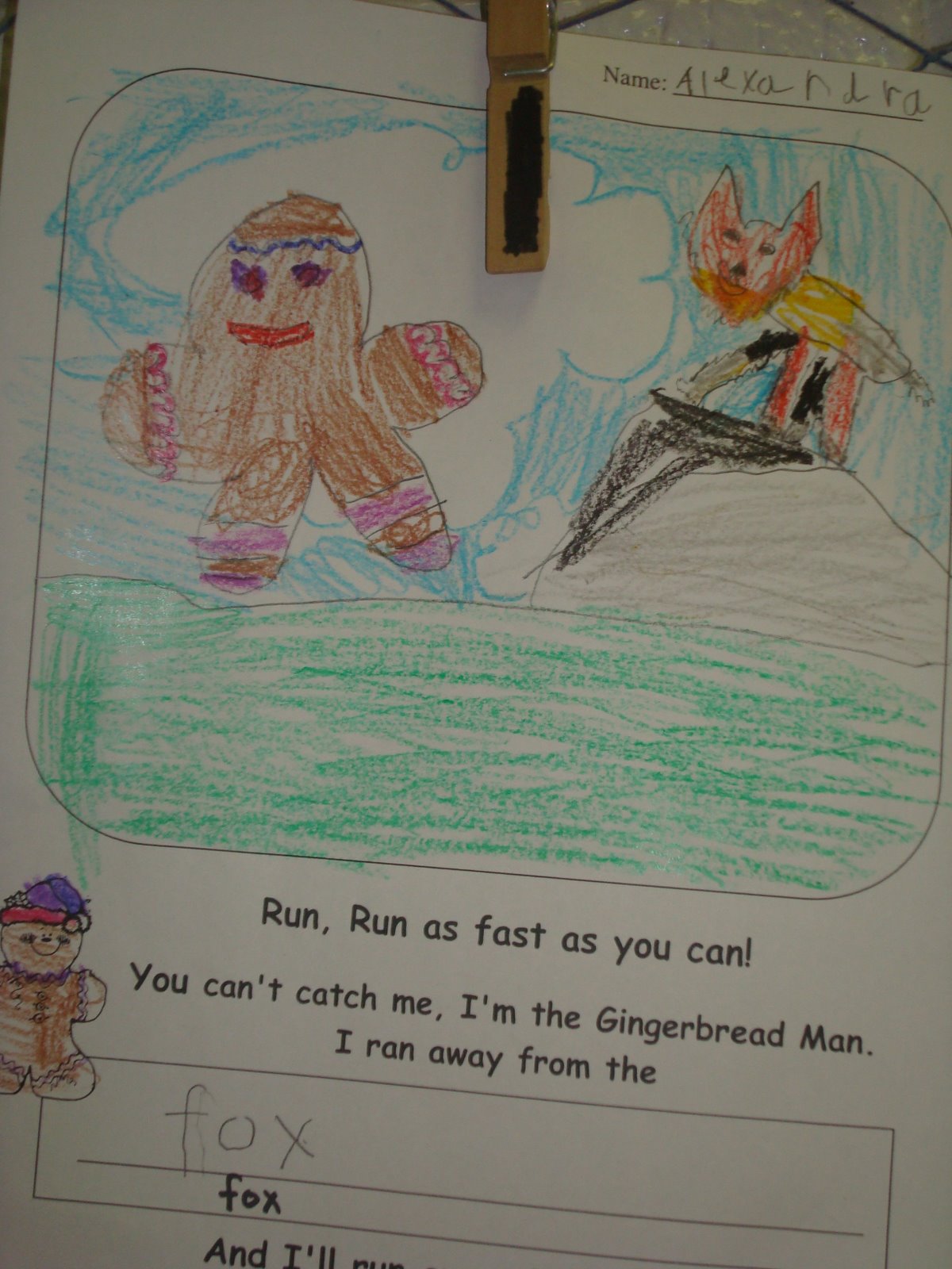 Gingerbread man writing - Really Roper