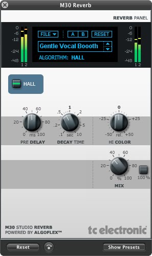 Tecnologia Musical: tc electronic M30 Studio Reverb - FREE