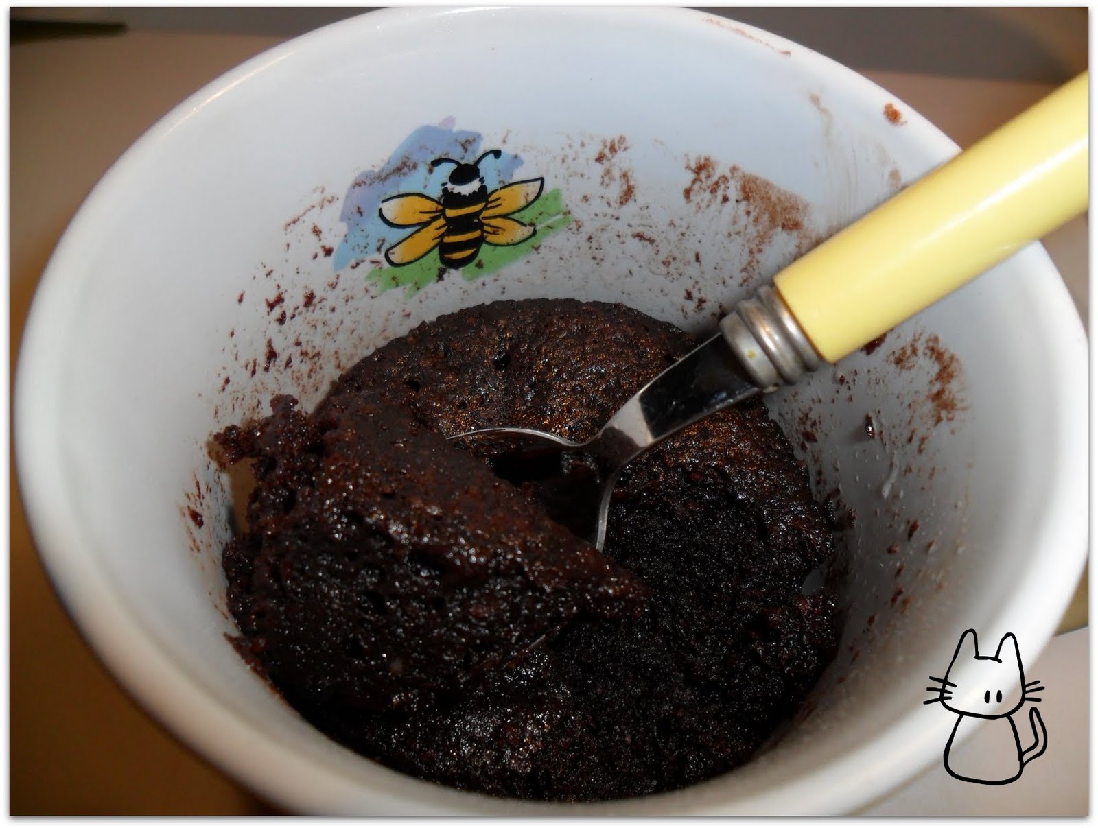 La tête dans le chaudron: Gâteau au chocolat dans une tasse