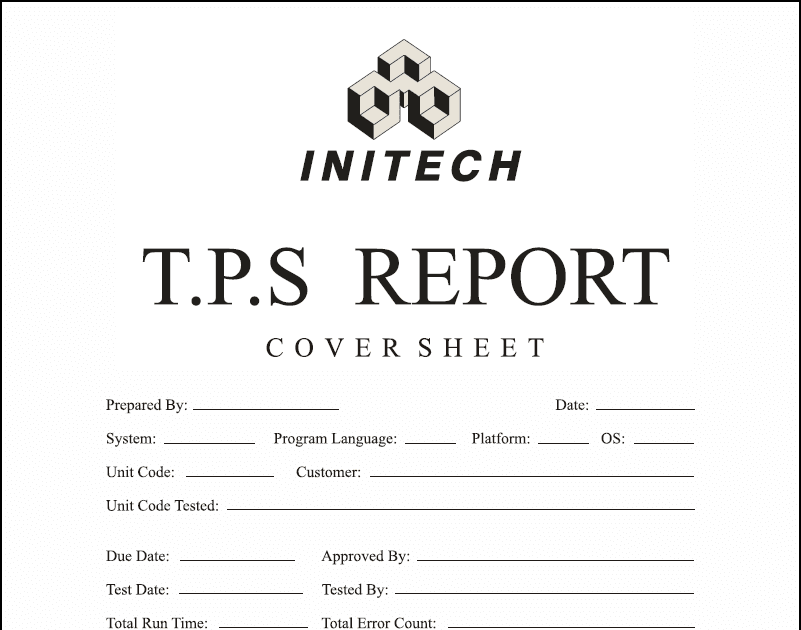 Tps Report - "TPS report cover sheet initech" Photographic Print by ...
