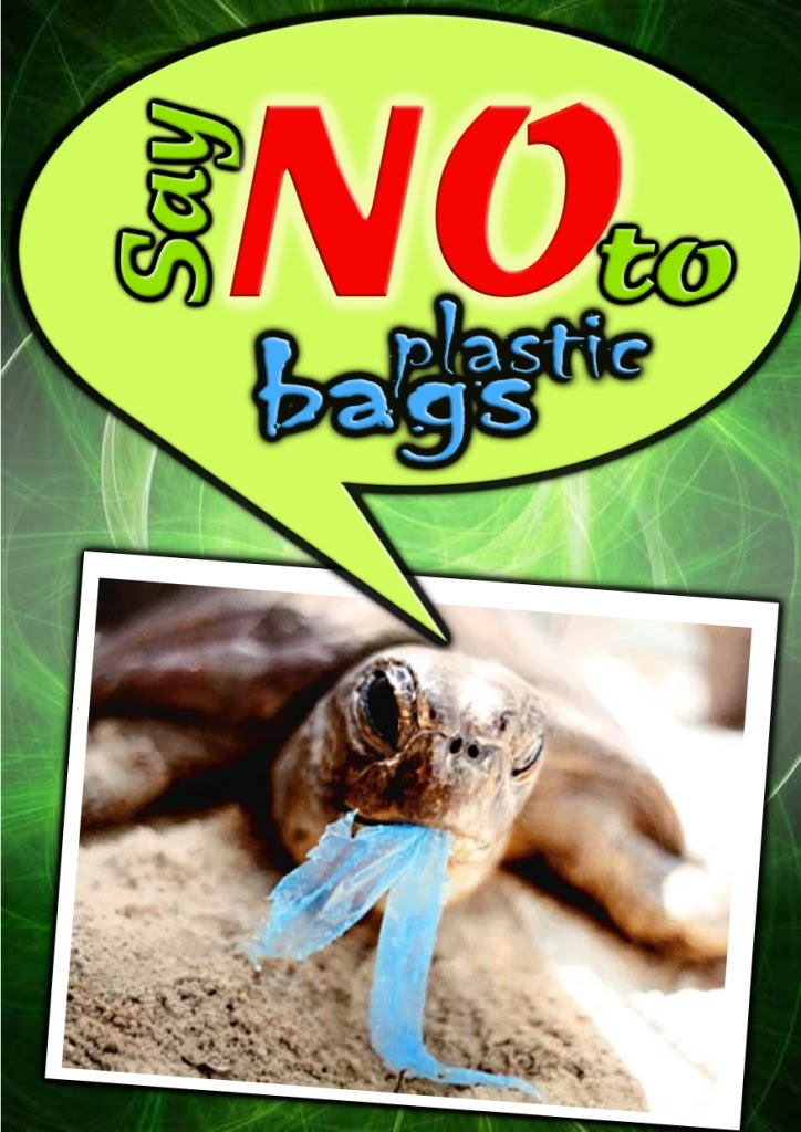 say NO to plastic bags!!: may this poster flip your mind towards ...