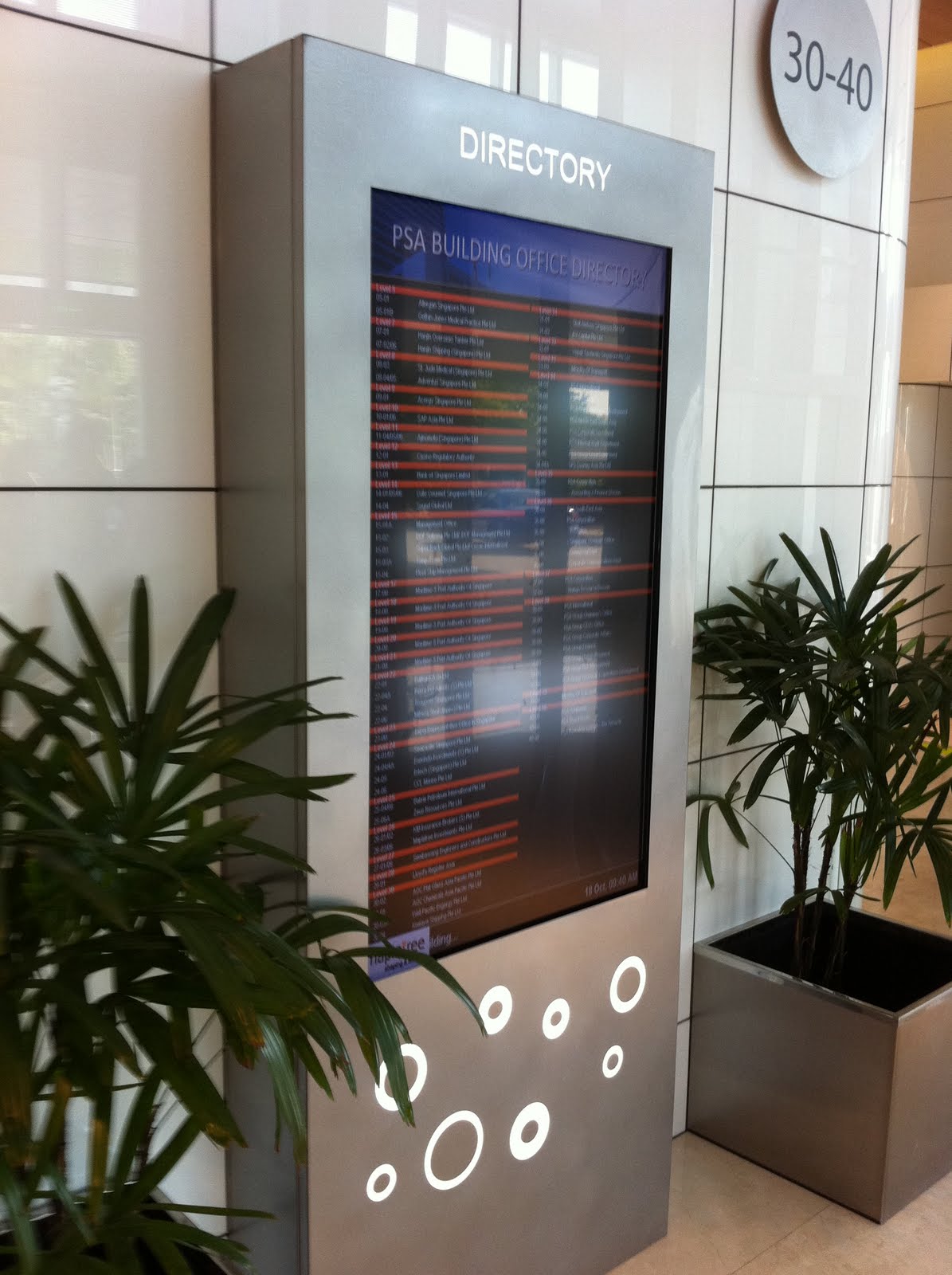 m-fusion - the digital signage people: PSA Building - Directory Signage