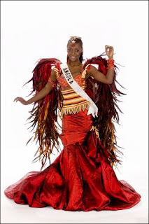 different desighnes of gowns: angola national costume