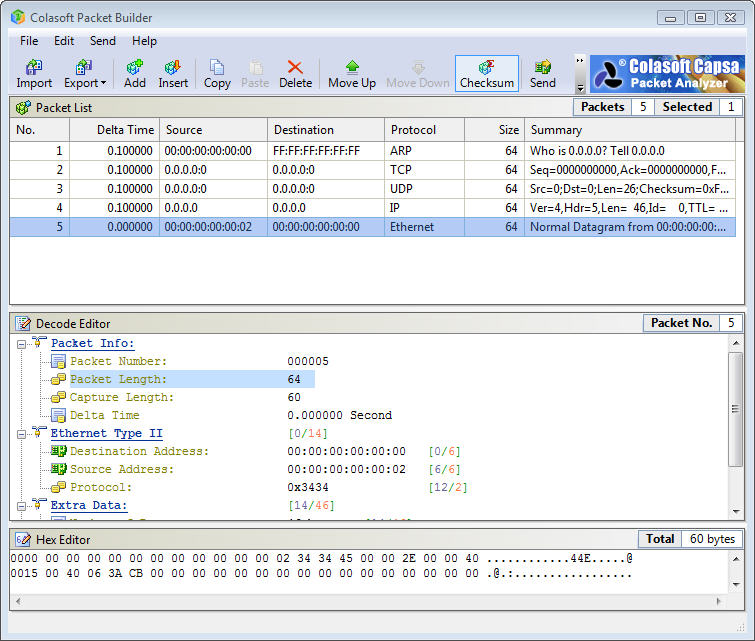 Tech黑手 - 工作雜記: Packet generator: Colasoft packet builder