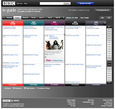 BBC Vision site launches: BBC TV Guide