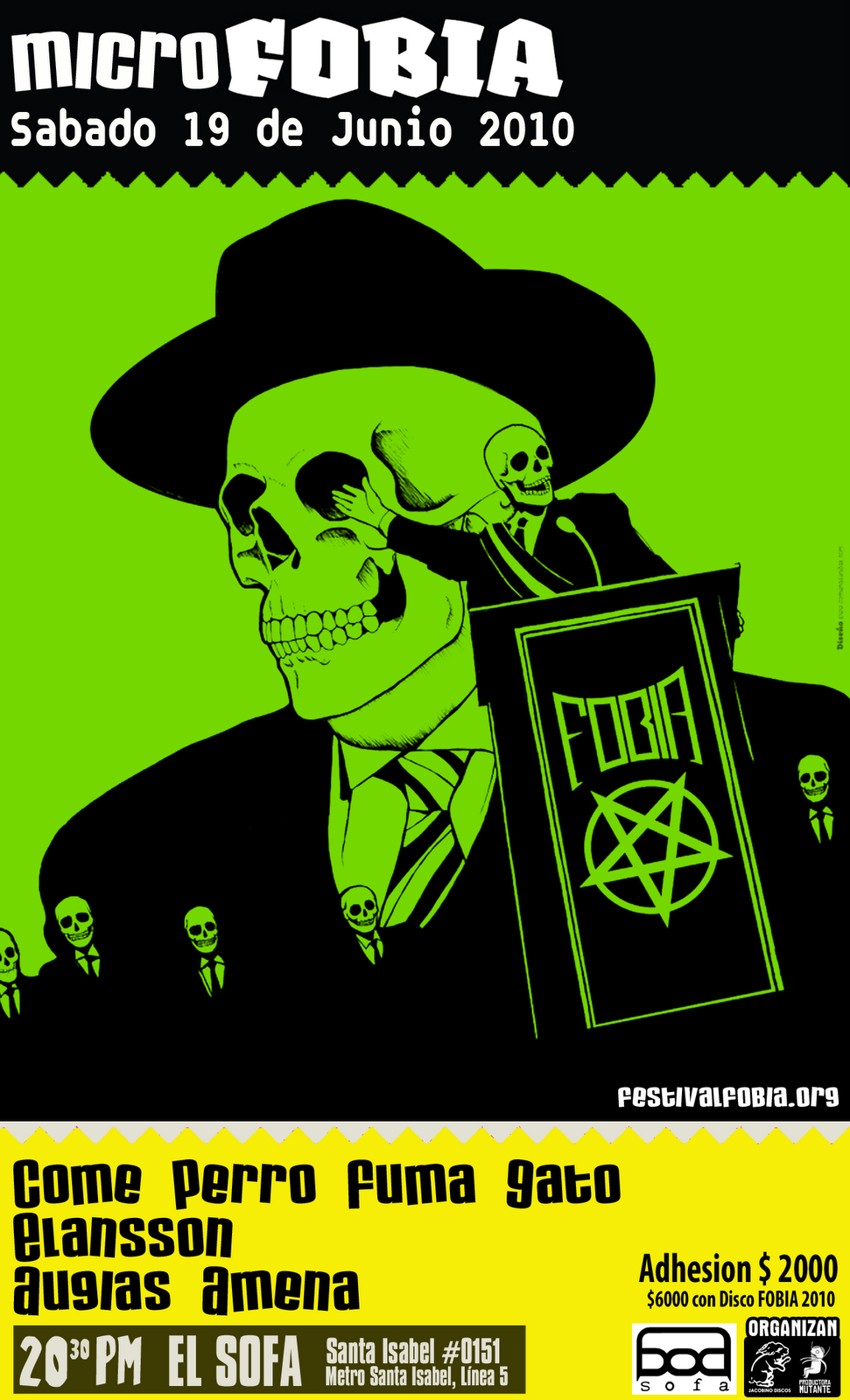 Productora Mutante: MicroFOBIA / 19 de Junio SOFA - SCL