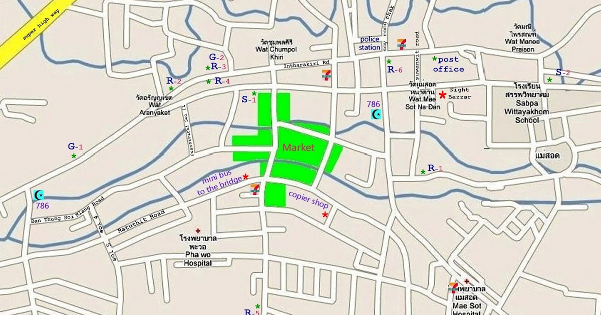 schools for migrant children: mae sot map for tourists