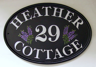 Pictorial House Signs from Yoursigns Ltd: Heather Cottage House Sign