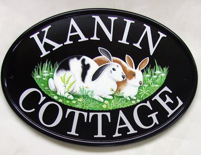 Pictorial House Signs from Yoursigns Ltd: Two Rabbits House name sign
