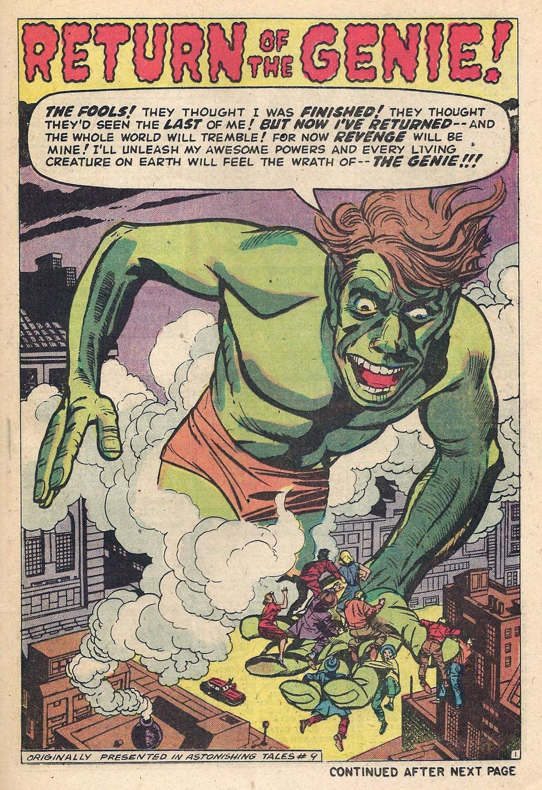 Pellucidar Offerings 3: Return Of Genie Horror Tale By Jack Kirby