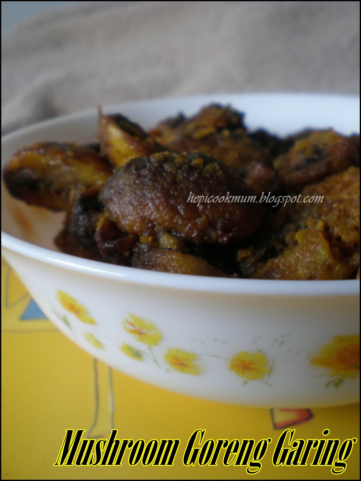 Hepi Cook Mum: Mushroom Goreng Garing