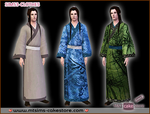 The Sims 4 and 3 by Bozena: Kimono HanFu by QingshuangTongzi na M&T Sims