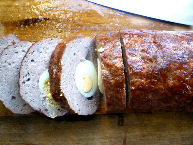 3 hungry tummies: Baked Kofta Roll With Egg Filling (Kafta Bi Bayd)