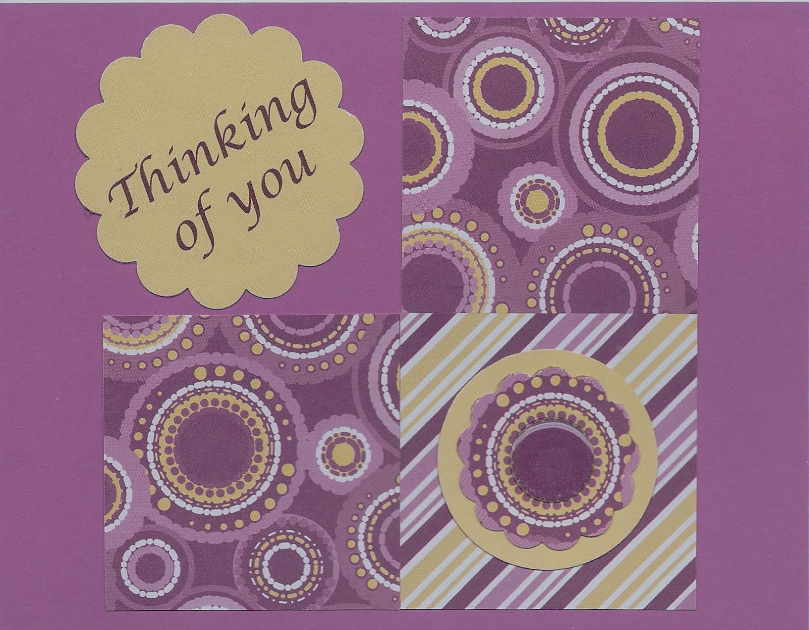 Mostly Markers - Cards: Purple and Yellow-Green Card - Squares and Circles