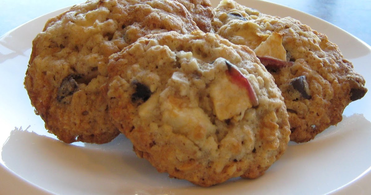 Les douceurs de genny: BISCUITS AUX POMMES, GRUAU ET CHOCOLAT