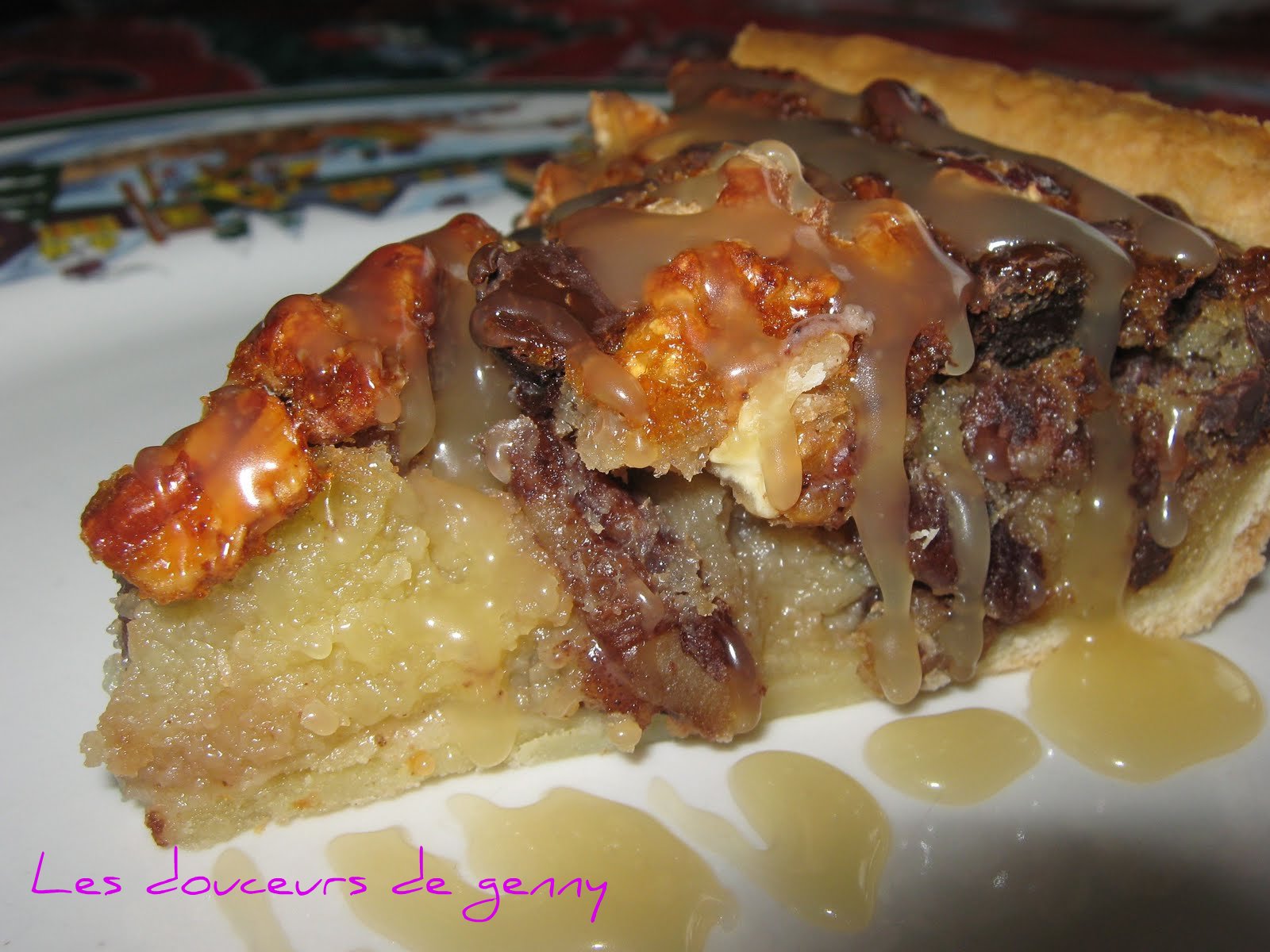 Les douceurs de genny: TARTE AUX PACANES, CHOCOLAT ET CARAMEL