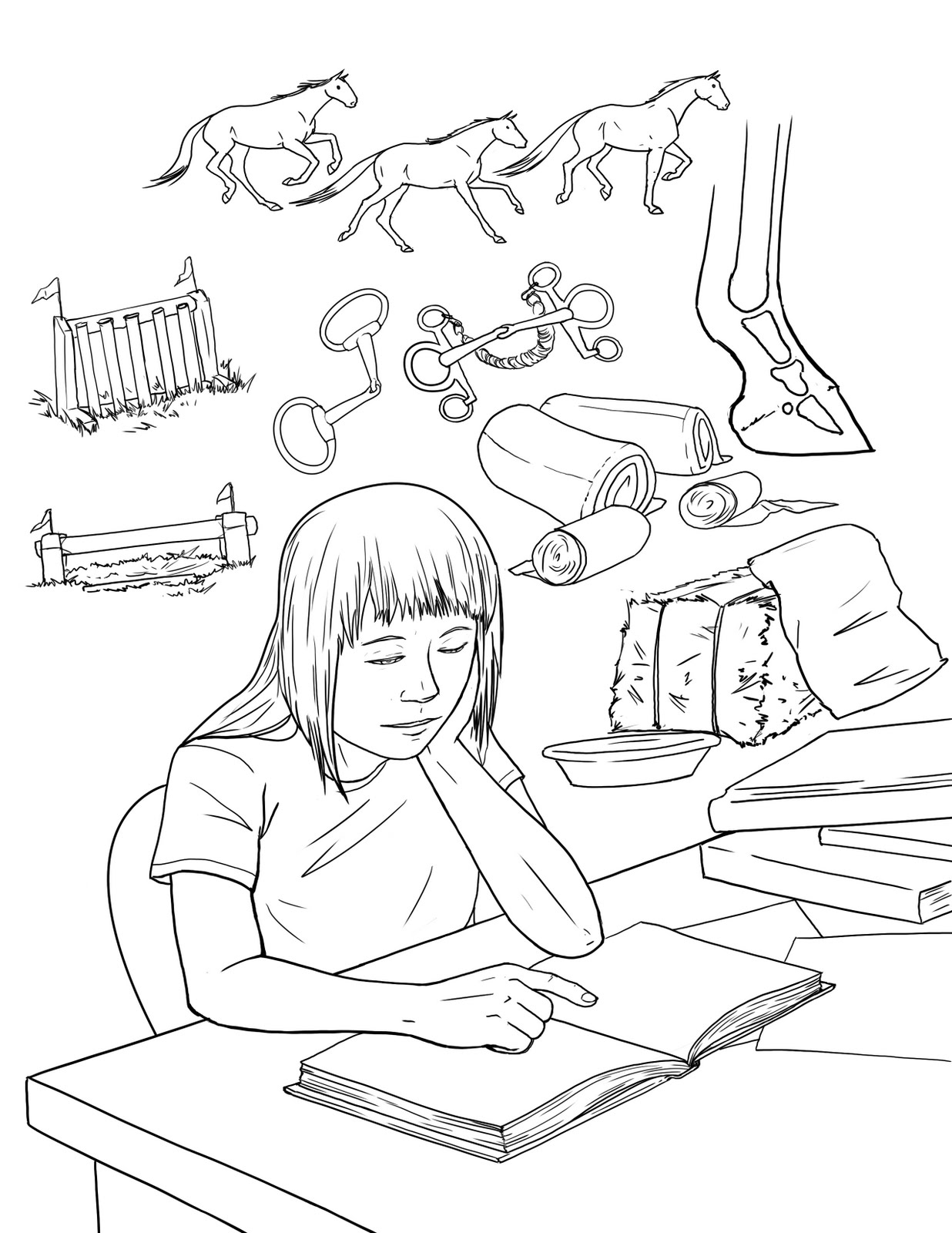 Laura Ambrosiano: Pony Club Coloring Book