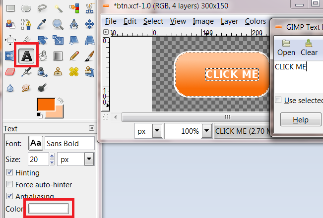 diGital eFFects: GIMP: Create Nice Looking Button For Your Website