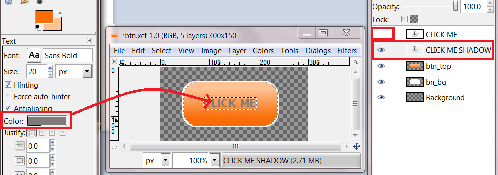 diGital eFFects: GIMP: Create Nice Looking Button For Your Website