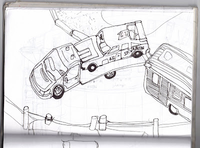 Alex Foster: Banger Racing drawings