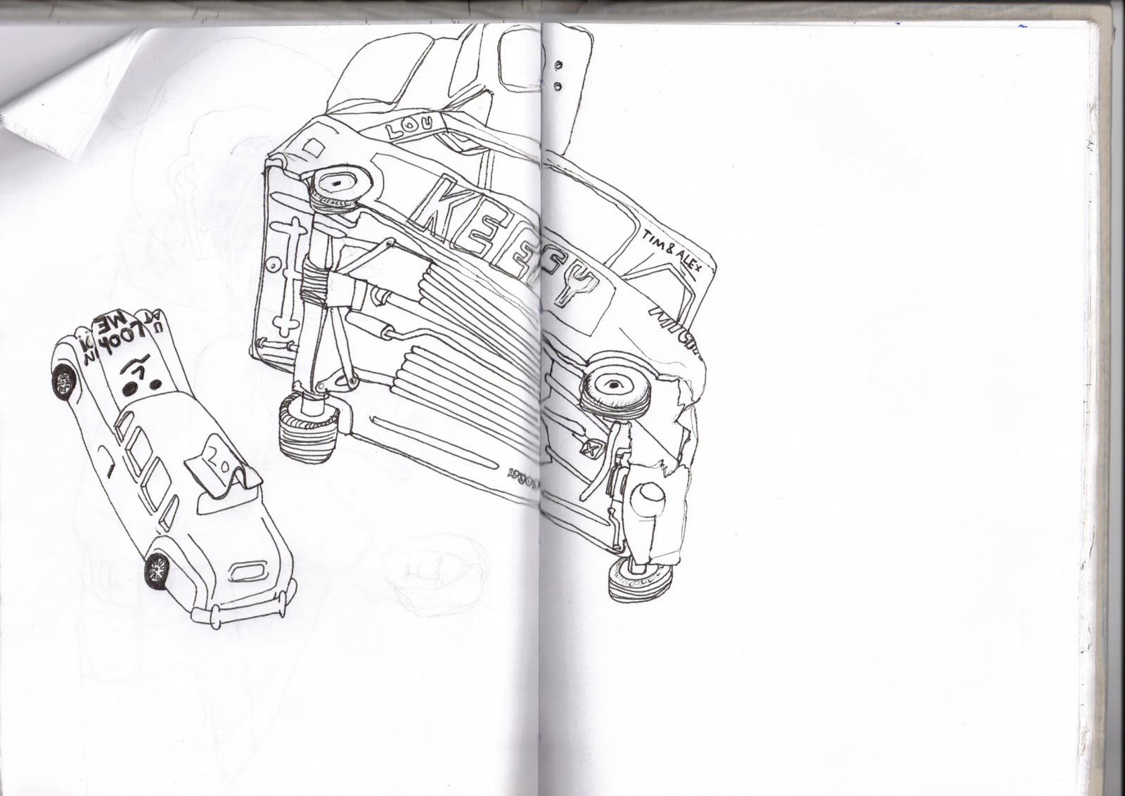 Alex Foster: Banger Racing drawings