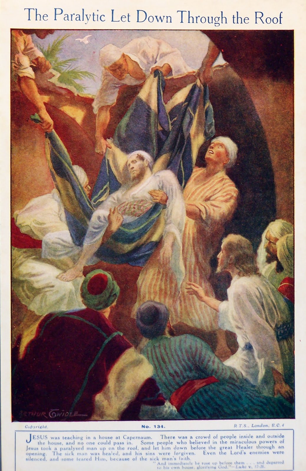 Jesus by Paulachan: 62 Jesus healing the Paralytic