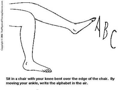 Ankle Exercises from ThePhysicalTherapySource.com: Ankle - Ankle Alphabet