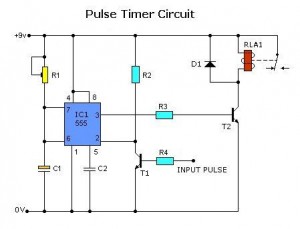 IC555 Pulse Timer Control Relay Circuit and explanation ~ Schematic ...