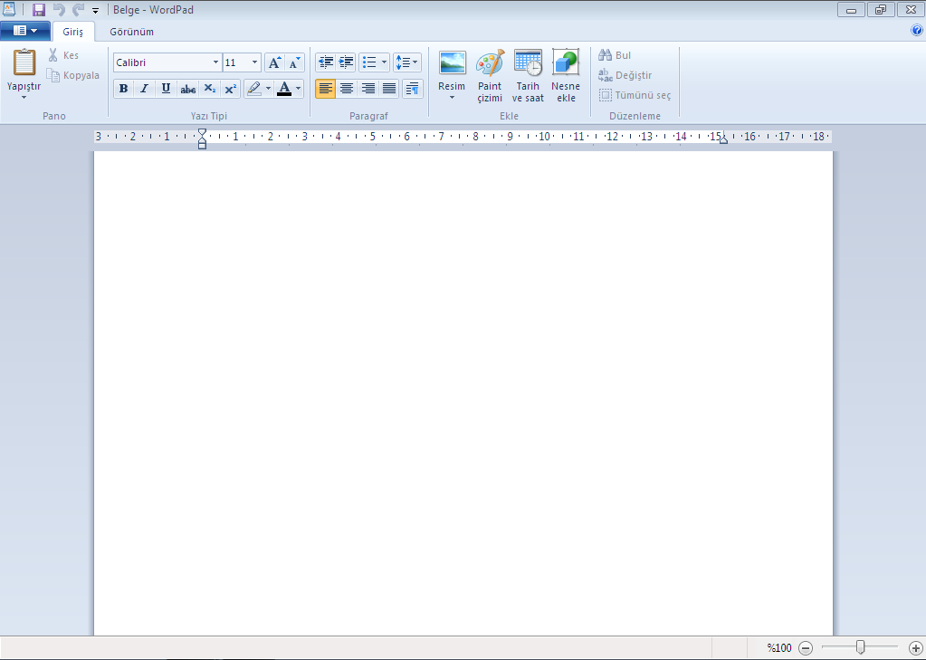Her Yerde Bilgisayar: Bilgisayar Dersinden Notlar(WordPad)